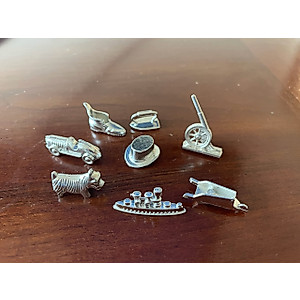 Valchemist Replacement Metal Game Pieces for Monopoly Pieces Set of 8 Tokens