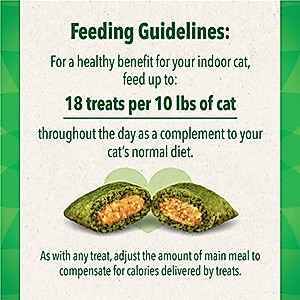 FELINE GREENIES SMARTBITES HEALTHY INDOOR Natural Treats for Cats, Chicken Flavor, 16 oz. Tub