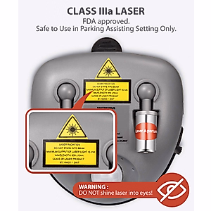 Fosmon, Wider Angle Upgrade, Dual Laser Garage Parking Assist Guide System, 360-degree Adjustable Parking Sensor with AC Adapter and Battery Backup for Car/Automotive