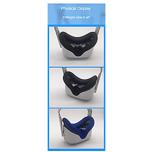 3Pcs Silicone Face Cover for Oculus Quest 2 Face Cushion Cover Sweatproof Eye Pad for Oculus Quest 2 Accessories(Black+Red+Blue) (Black)