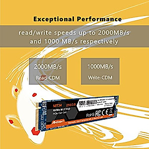 MMOMENT NVMe M.2 2280 PCIe Gen 3x4, Solid State Drive Internal SSD (256GB)