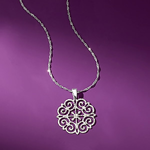 Ross-Simons Italian Sterling Silver Filigree Medallion Pendant Necklace