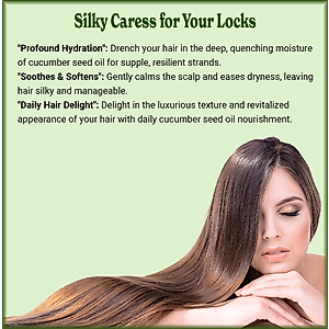 Natural Born Oils Cucumber Seed Oil. 4oz. 100% Pure and Natural, Organic, Cold-pressed, Unrefined, Moisturizer for Skin and Hair