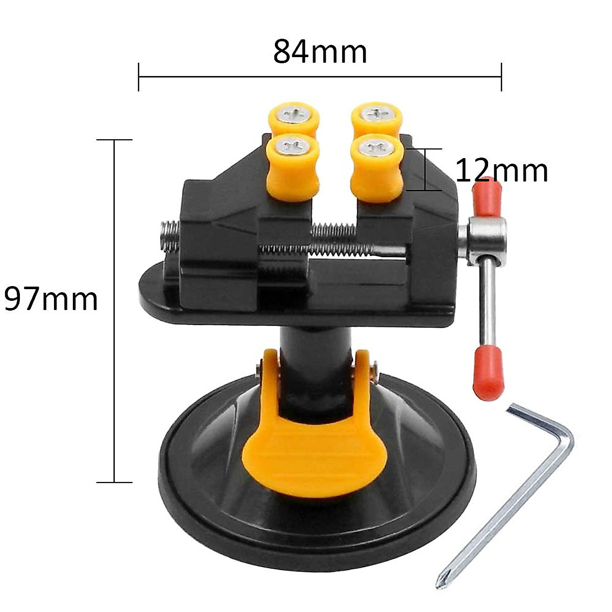 Wolfride Mini Table Vice Bench Vice Clamps for Woodworking, 360° Rotation