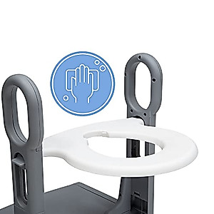 Delta Children Little Jon-EE Adjustable Potty Seat and Step Stool, White/Grey