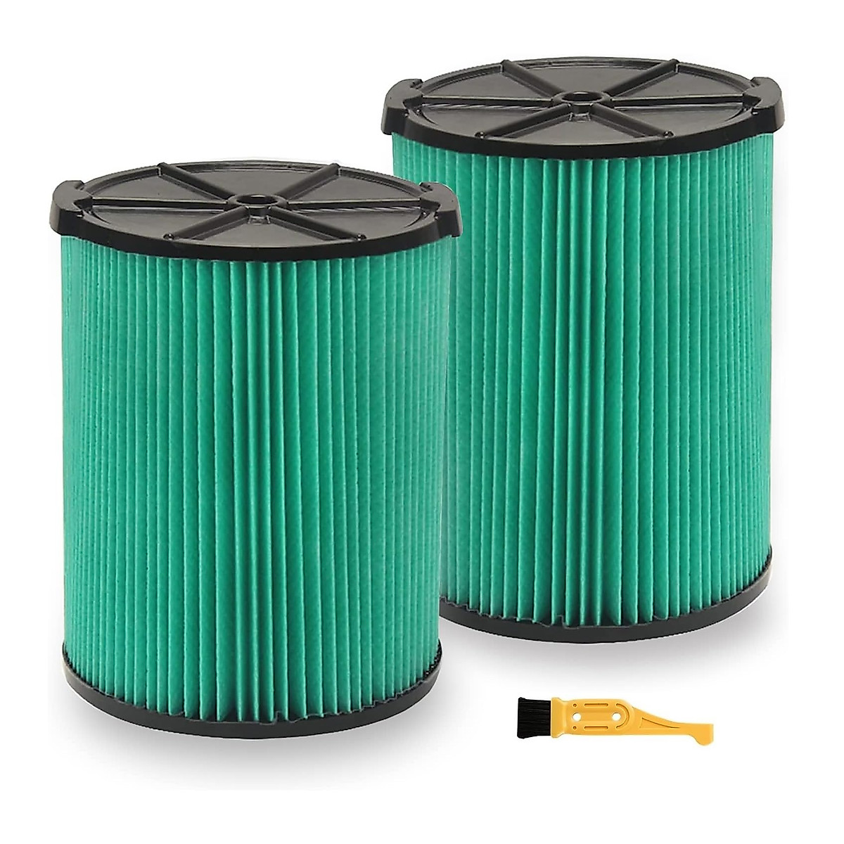 VF6000 Wet/Dry Replacement Filter for Ridgid 5-20 Gallon Wet Dry Vacuums WD5500 WD0671 WD6425 WD7000 WD1280 WD1851 WD1680 WD1956 RV2400A 1400RV RV2600B,Fit for Husky 6-9 Gallon Vacs 2 Pack