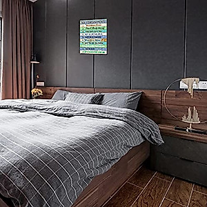 JDKWAY The Ten Commandments Wall Decor for Living Room Christian Prints Religious Scripture Bible Teal Wall Art Artwork Inspirational Quotes for Office Inspiring Wall Art Decoration 12x16 Inch