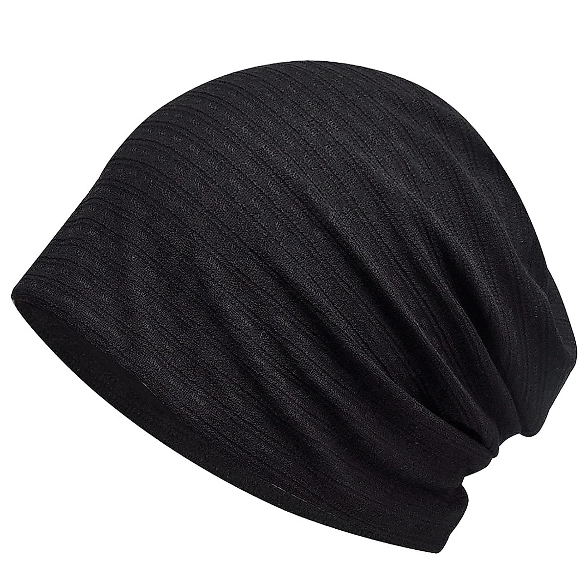 Womens Cotton Beanie Lace Turban Soft Sleep Cap Chemo Hats Fashion Slouchy Hat (2pack-8)