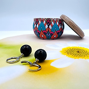 Mall of Style Anime Earrings for Men - Black Potara Earrings - Potara Jewelry - Japanese Earrings (Night - Pair)