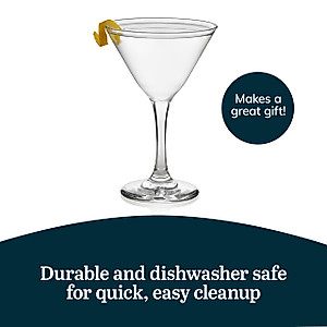 Libbey Martini Glasses, 7.5 oz, Set of 12