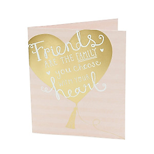 UK Greetings Friend Birthday Card - Birthday Card for Her - Pretty Gold Heart Design, 529393-0-1