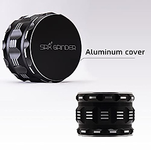 SRX GRINDER-Multi Purpose Crusher 2.5 Inch Alumium Non Stick Spice Grinder Herb Grinder for Grinding Dry Fresh Spice, Manual Spice Grinder