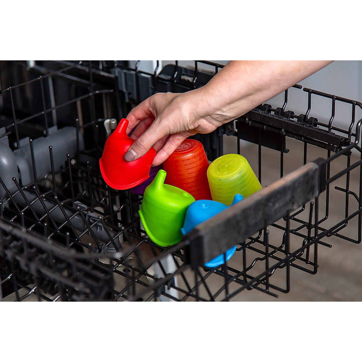 O-Sip! Silicone Sippy Lids (Pack of 3) - Spill-Proof Fun for Families! - BPA-Free, Fits on Glasses, Mason Jars & Cups - Reusable, Durable, & Kid-Friendly (Colors: Red, Green, Blue) - ModFamily