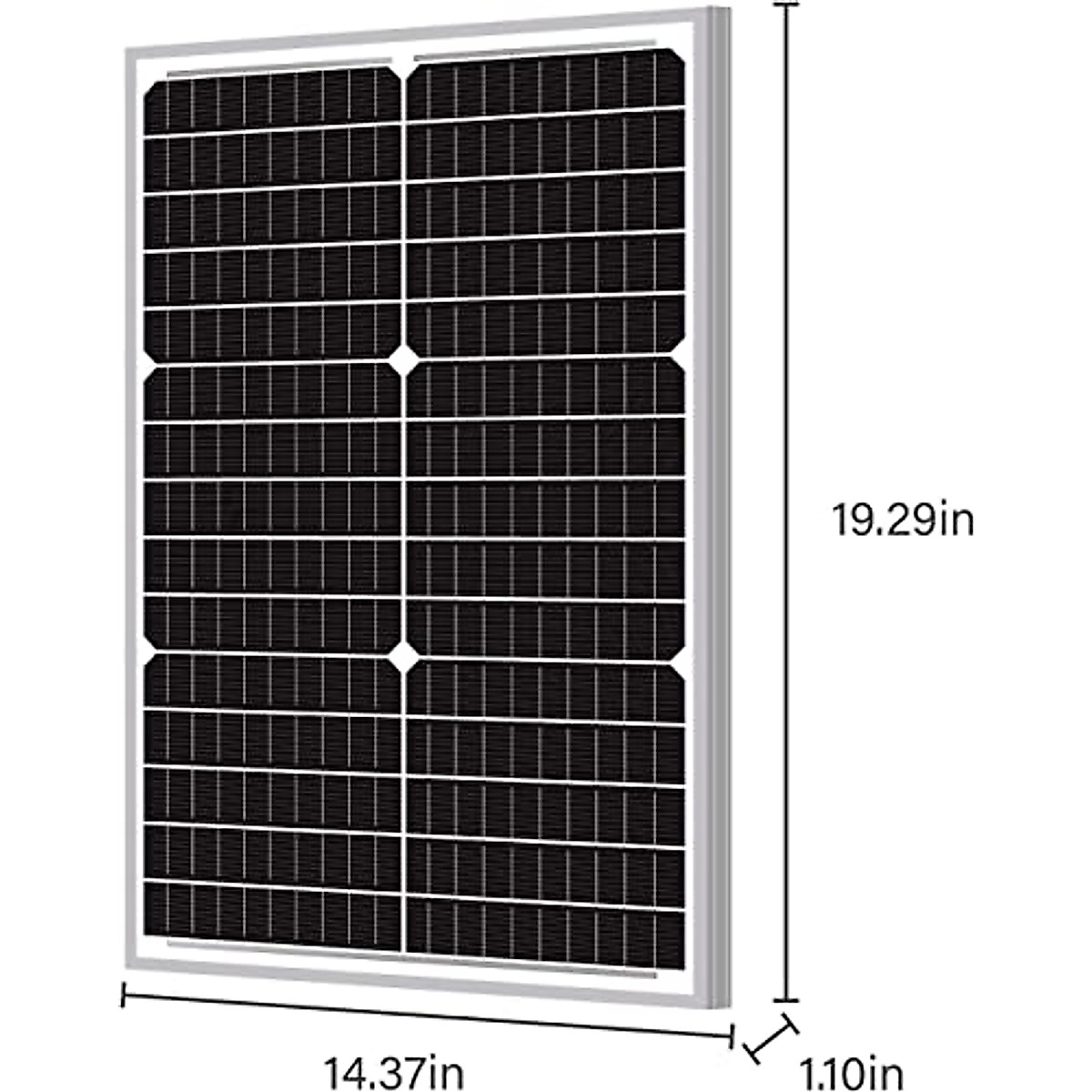 Newpowa 30W(Watt) Solar Panel Monocrystalline12V High Efficiency PV Module for Rv Marine Boat Water Pump Off Grid (30W Waterproof Kit)