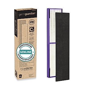 Germ Guardian FLT5250PT True HEPA Genuine Air Purifier Replacement Filter C, with Pet Pure Treatment for GermGuardian AC5250PT, AC5000E, AC5300B, AC5350W, AC5350B, CDAP5500, and More