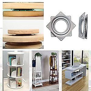 4 Inch Table Turntable Rotating Plate Display Base Stand Round Plate Display Base plategalvanized Steel Square Desk Tool Table Turntable Rotating Plate