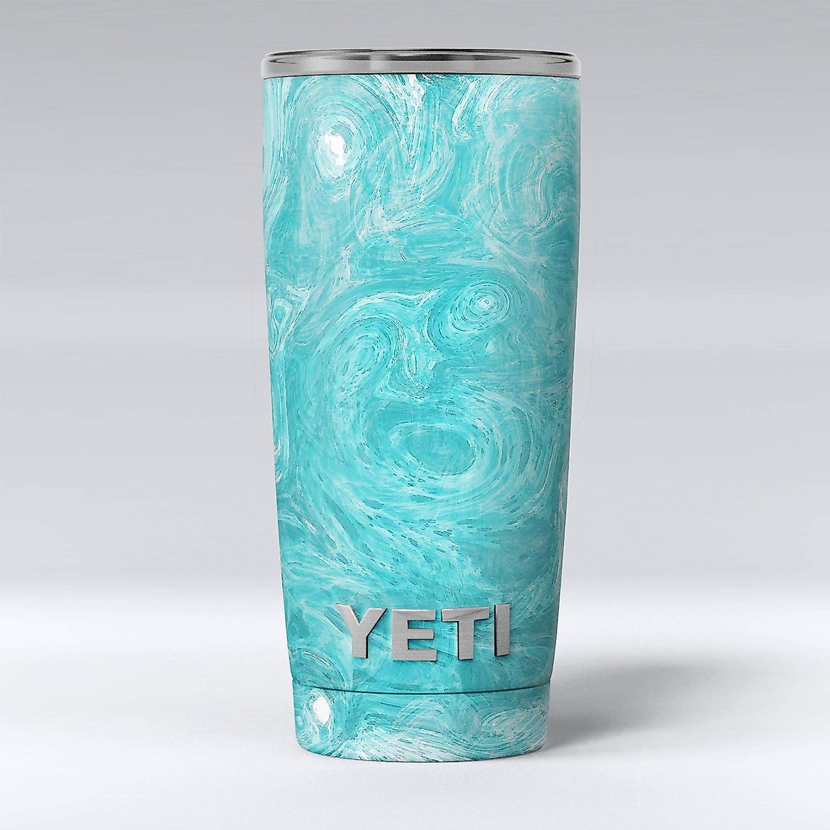 Design Skinz Marble Surface V1 Teal - Skin Decal Vinyl Wrap Kit Compatible with The Yeti Rambler Cooler Tumbler Cups