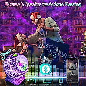 Star Projector Night Light, Galaxy Projector for Bedroom, Night Sky Projector with Bluetooth Speaker & 19 White Noise, Galaxy Light Ceiling Projector with LED Nebula Light for Baby Kids Adults Party