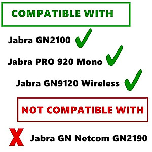 Ear Pads Cups Cushions Replacement Compatible with Jabra PRO 920 Mono GN2100 GN9120 Wireless Headset Earpads Foam Pillow