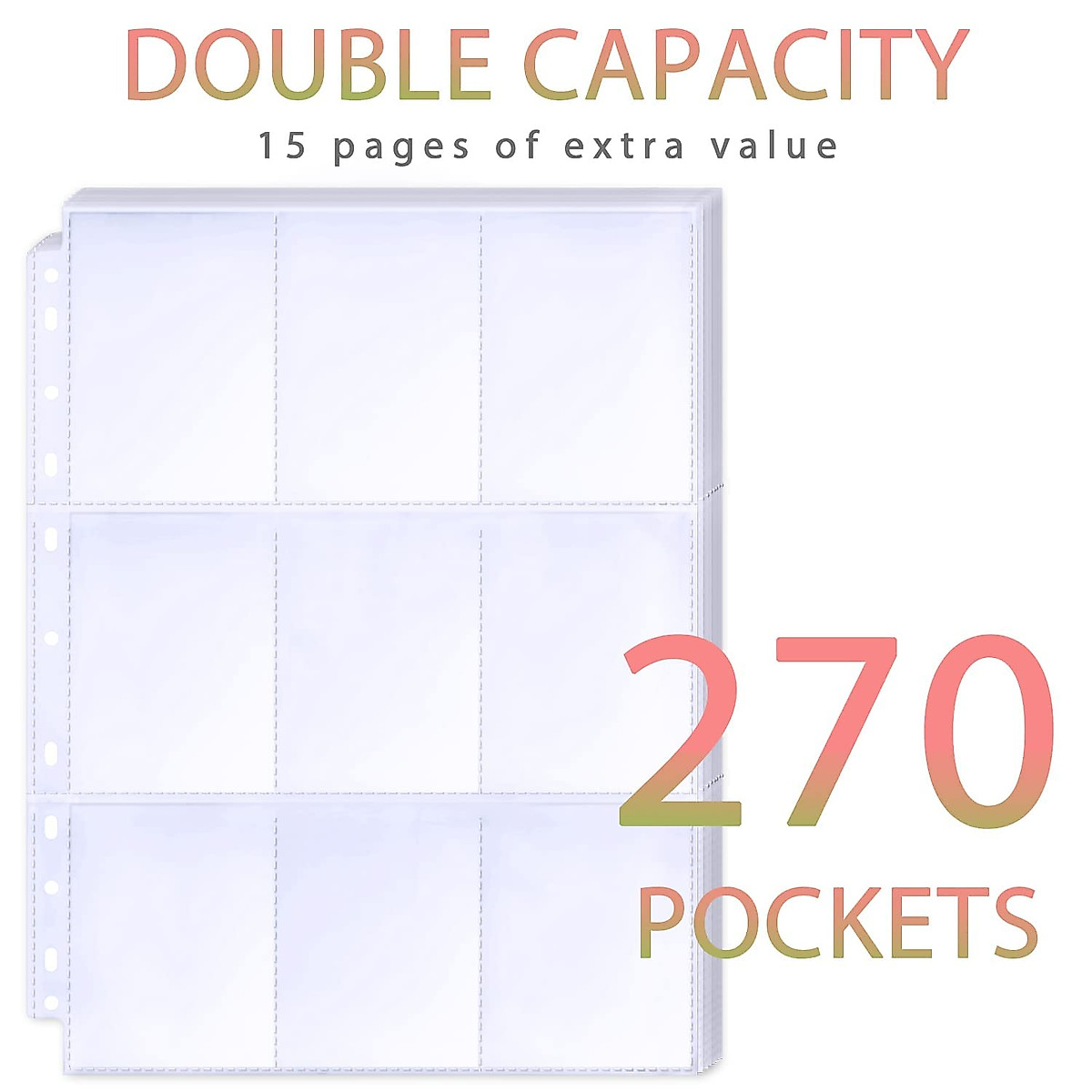 30 Pack A5 Mini 3 Ring Binder Photo Sleeves (15 Pack)