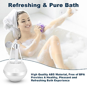 Bath Ball Filter-8 Stages Bathtub Water Filter Removes Chlorine,Other Contaminants.Improve Water Quality,Make Hair,Skin Smoother,Healthier.Bathtub Filter for Tub Faucet|2500 Gallons Filtered|BPA-Free