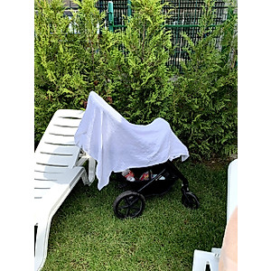 White Muslin Baby Swaddle Blanket – 100% Organic Cotton Perfect for Swaddling and Nursering – Breathable Soft Cover and Wrap and Crib Muslin Blanket – Best Receiving for Kids - Newborn Boy Girl