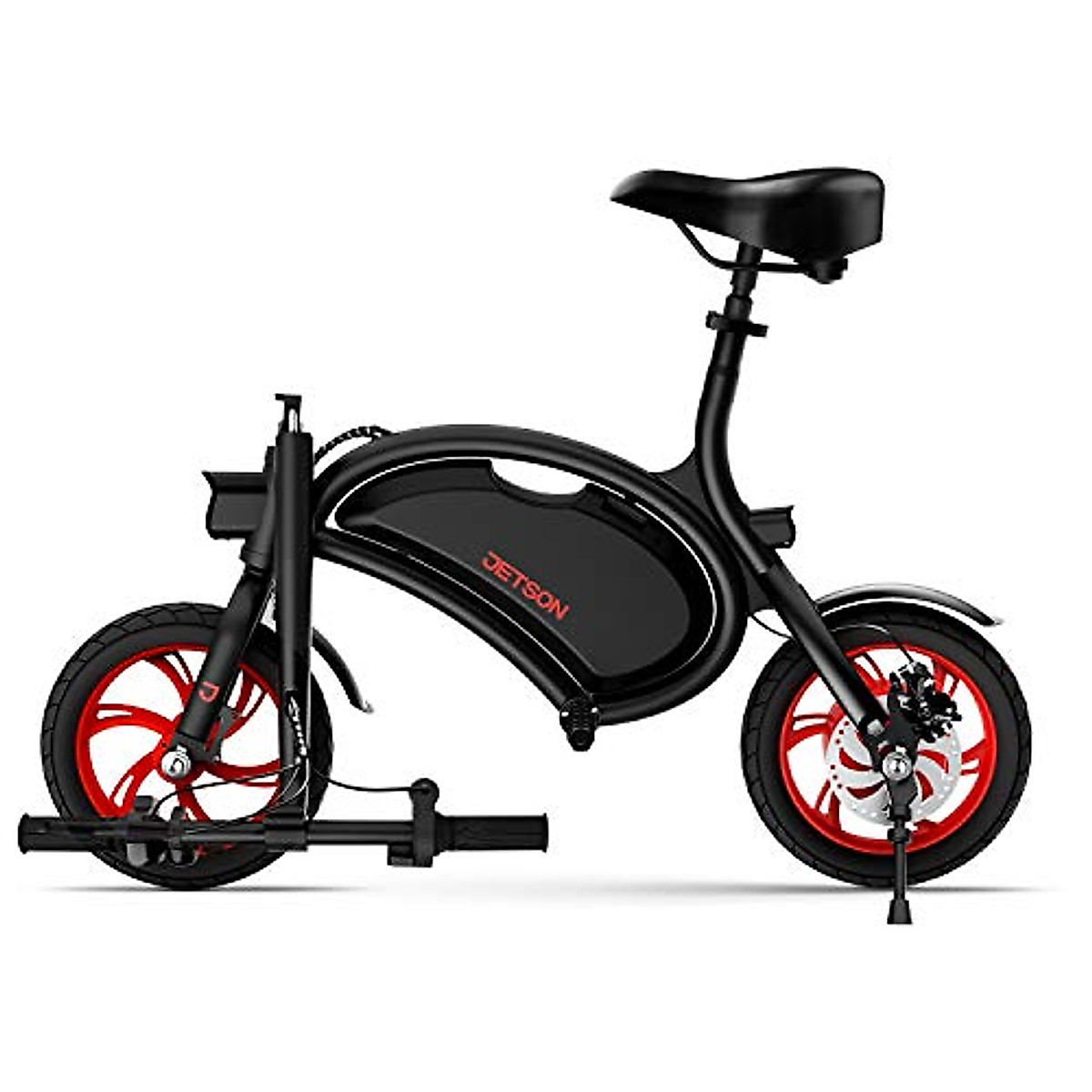 Jetson Bolt Adult Folding Electric Ride On, Foot Pegs, Easy-Folding, Built-In Carrying Handle, Lightweight Frame, LED Headlight, Twist Throttle, Cruise Control, Rechargeable Battery