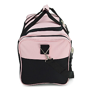 DALIX 21" Blank Sports Duffle Bag Gym Bag Travel Duffel with Adjustable Strap in Pink