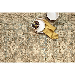Loloi II Margot Collection MAT-04 Antique / Sage 5'-0" x 7'-6", .38" Thick, Area Rug, feat.CloudPile, Soft, Durable, Printed, Medallion, Low Pile, Non-Shedding, Easy Clean, Living Room Rug