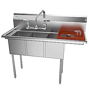 COOLWEST 12 Inch Swing Swivel Spout Replacement Kit for Commercial Kitchen Sink Faucet, 2.2 GPM Gooseneck Spout Nozzle Replacement Part, Chrome Finish