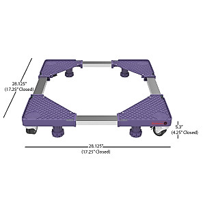 Multi Purpose Dolly With 4 feet, Locking Swivel Wheels, Levels and Adjustable Base for Moving Washer, Dryer, Appliances- 1100 Lbs Capacity By Stalwart