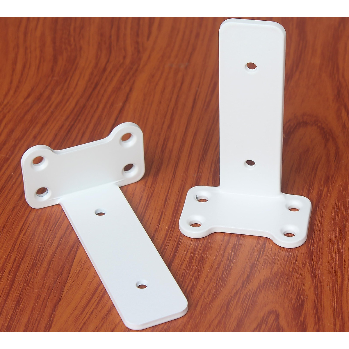 12 Pack - 5 inch White Hidden Invisible L Shelves Brackets, Floating Hidden Shelf Brackets Heavy Duty Shelf Brackets Industrial L Shelf Bracket (1/5 Inch Thicked) Iron Shelf Brackets