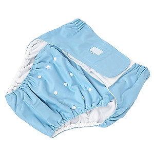 Adult Cloth Diaper Washable Diapers Elderly Cloth Diaper Breathable Incontinence Pants Reusable Adjustabl Underwear Overnight Leakfree for Elderly Incontinence Care(Blue)