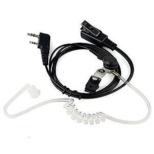 NSKI Air Acoustic Earpiece Headset for Two Way Radios UV-5R UV-B6 BF-888S UV-B6 UV-B5 Walkie Talkies 2-Pin Jack.