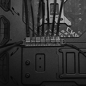 ID-COOLING FH-07 SATA Powered Fan Hub with 7 PWM Ports Hub Splitter for 4-Pin & 3-Pin Computer Internal Fans