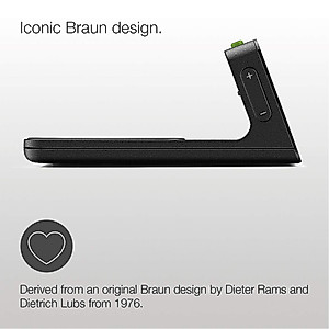 Braun Digital Alarm Clock with VA LCD Display, 10W Qi Wireless Fast-Charging Pad, Automatic Backlight Adjustment, Quick Set, Beep Alarm in Black, Model BC21B.