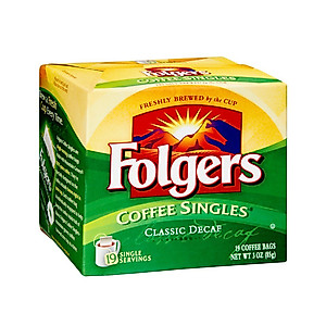Folgers Classic Medium Roast Decaf Coffee, 19 Ct Singles Serve (Pack of 12)