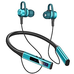 Wireless Earbuds Neckband Bluetooth Headphones for iPhone 14 Pro Max 100Hrs Playtime in Ear Bluetooth Deep Bass Stereo Headset with Mic TF Card Slot Sports Outdoor Running Earphones for Android Phone