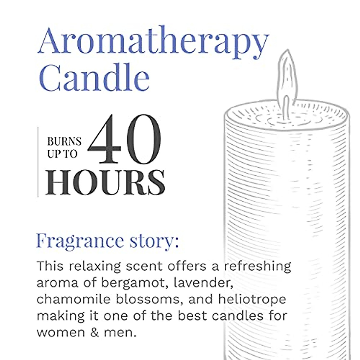 CANDLE-LITE Scented Fresh Lavender Breeze Fragrance, One 10oz. 3-Wick Aromatherapy Candle with 20-40 Hours of Burn Time, Light Purple Color, 10 oz