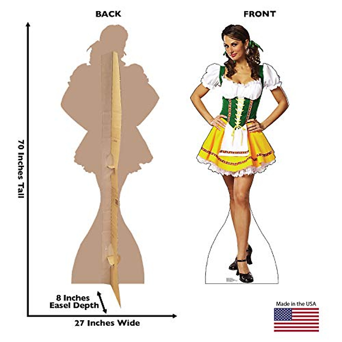 Cardboard People Beer Garden Girl Life Size Cardboard Cutout Standup