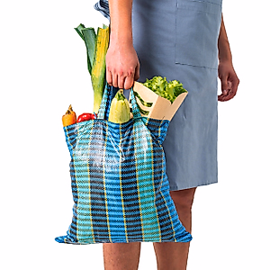 PRO&Family Ukraine Retro Reuseable Grocery Bags Shopping Cart Bags Foldable Reusable Shopping Bag Shopping Bag For Grocery (Blue, 5)