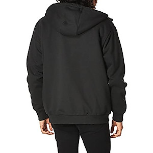 Carhartt Men's Rain Defender Rockland Sherpa Lined Hooded Sweatshirt, Black, X-Large