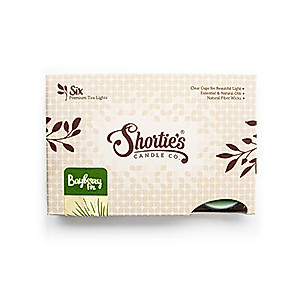 Bayberry Fir Premium Tealight Candles - Highly Scented with Essential Oils - 6 Green Tea Lights - Beautiful Candlelight - Made in The USA - Christmas & Holiday Collection