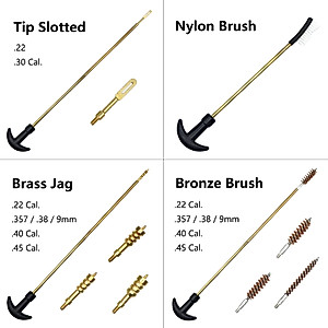 Gun Cleaning Kit Handgun Cleaning Kit Cleaning Tool .22.357/9mm.40.45 Caliber Brass Jags Tips, Gun Brush Tools Great Gifts for Men Women Husband