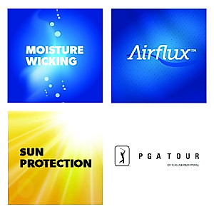 PGA TOUR Men's Big and Tall Airflux Short Sleeve Solid Golf Polo-Shirts, True Navy, 3X