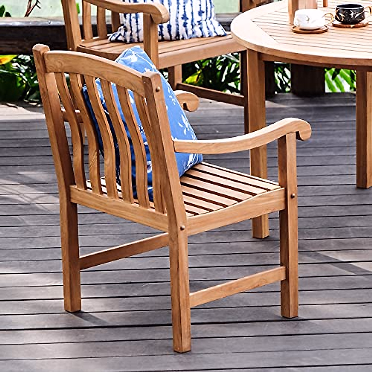 Cambridge Casual 120330-TW-XX-XX-XX Arie Dining Armchair, Natural Teak