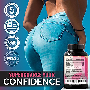 Butt Enhancer Pills for Big Booty & Curvy HIPS - Weight Gainer for Womens Curves Bigger Butt Pills for Women - Booty Builder Aguaje para Aumentar Gluteos y Caderas - Butt Growth Products