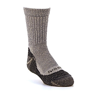 Farm to Feet Kids Boulder No Fly Zone Lightweight Hiking Merino Wool Crew, US Blue, Large