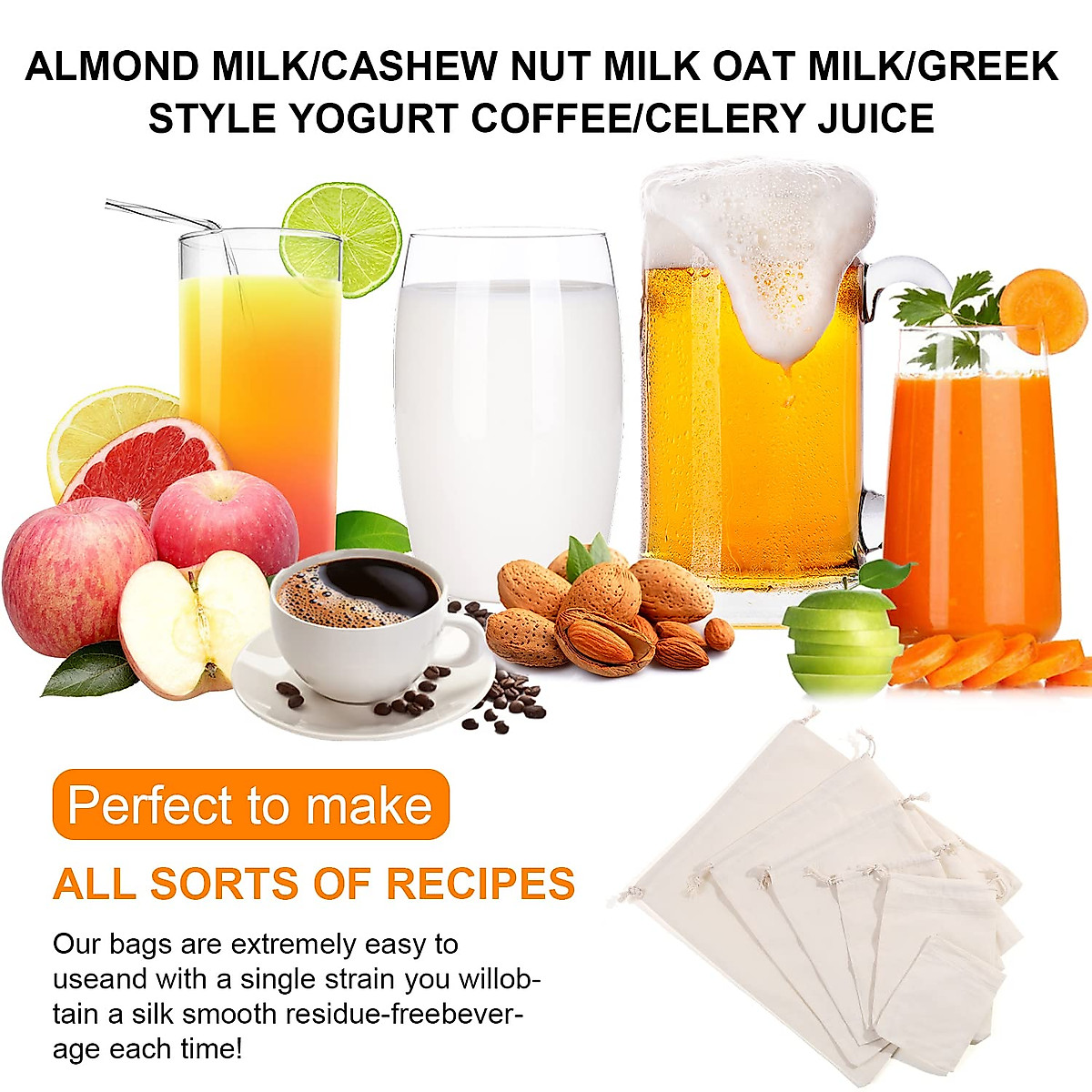 AUCIWLK 50 Pieces Muslin Bags Cotton Drawstring Bags Sachet Bag for Home Supplies fabric bags…