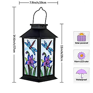 Solar Lanterns Outdoor Hanging Solar Lights Decorative for Garden Patio Porch and Tabletop Decorations. (Butterfly)